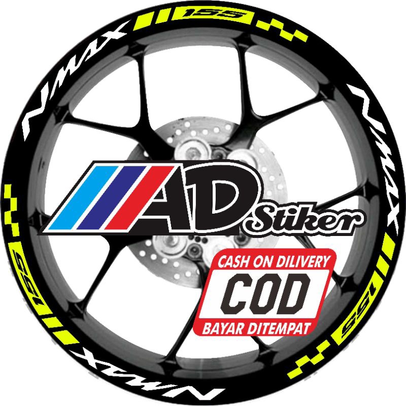 Cutting Sticker For YAMAHA NMAX 155 RING 14 Rims Reflective Material ...