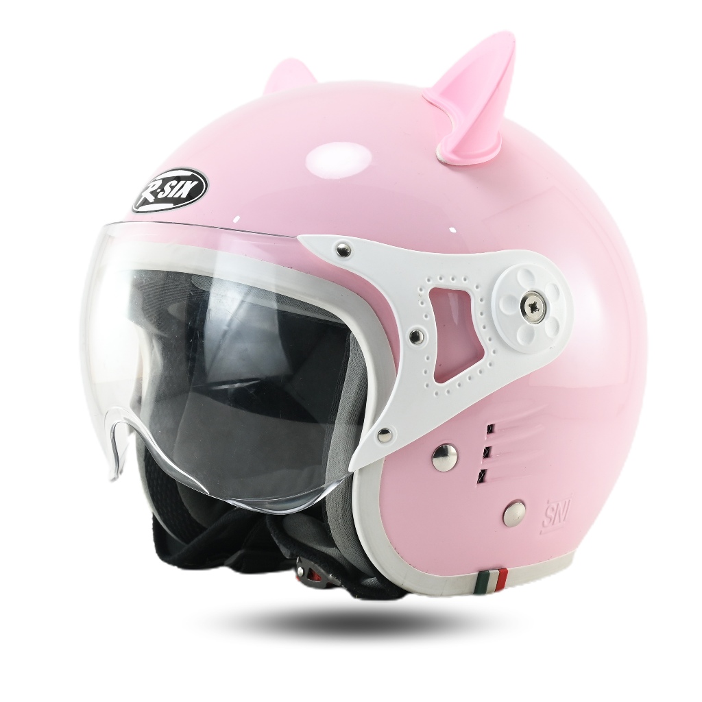 Bogo Retro Pilot Helmet Original Men Women Hijab Adult Latest Color SNI ...