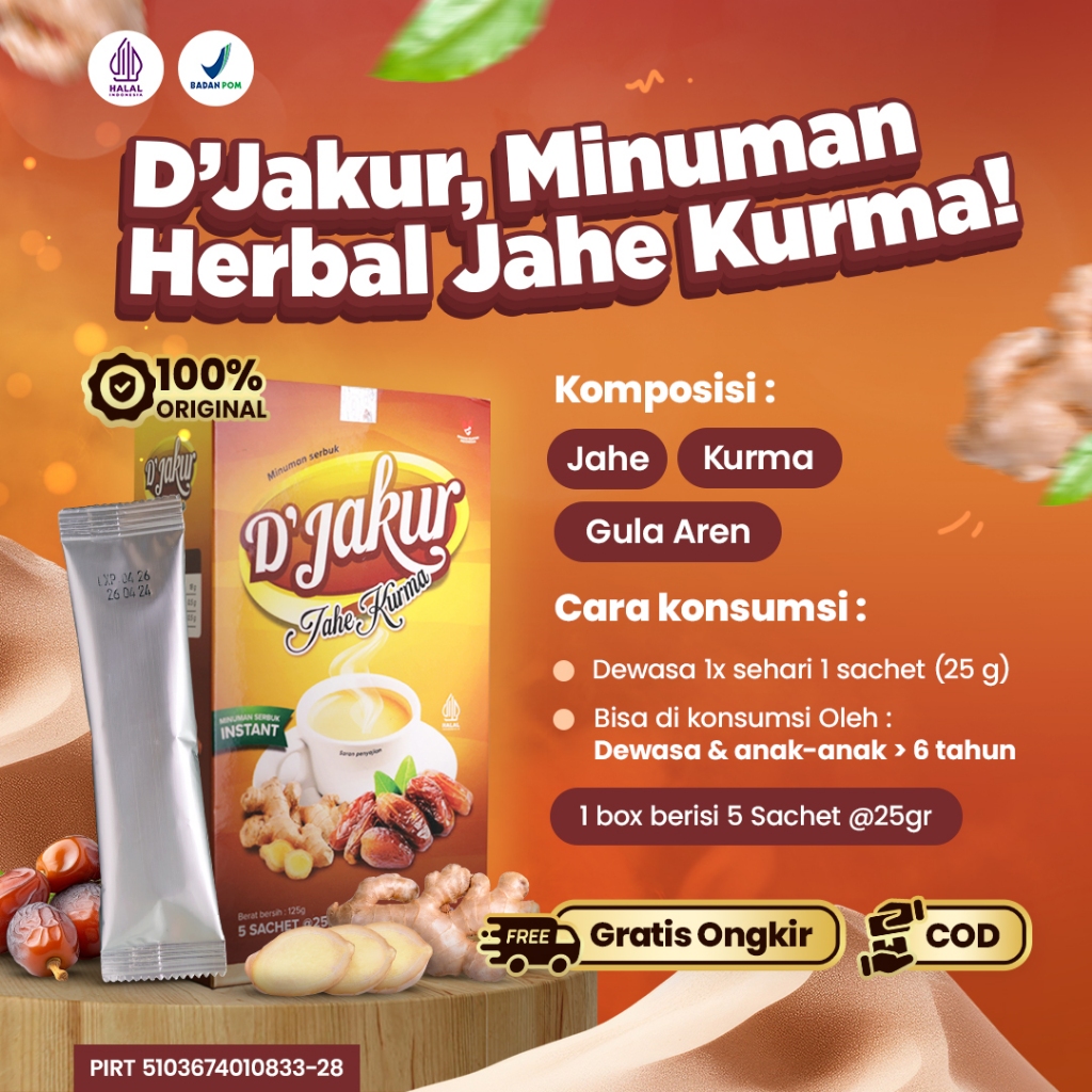 D'jakur - 5 Sachets Of Dates Ginger Flavor Powder Drink | Shopee Malaysia