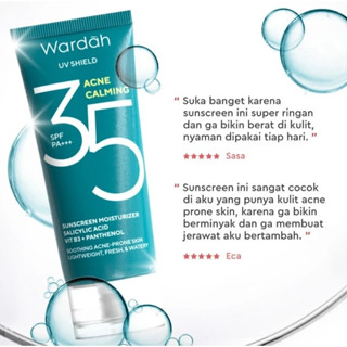 Wardah UV SHIELD acne calming sunscreen MOISTURIZER SPF 35/sunscreen ...