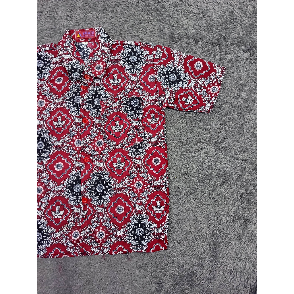 KEMEJA Women's / MEN'S SHORT SLEEVED PRIMARY SCHOOL BATIK SHIRT (UNISEX ...