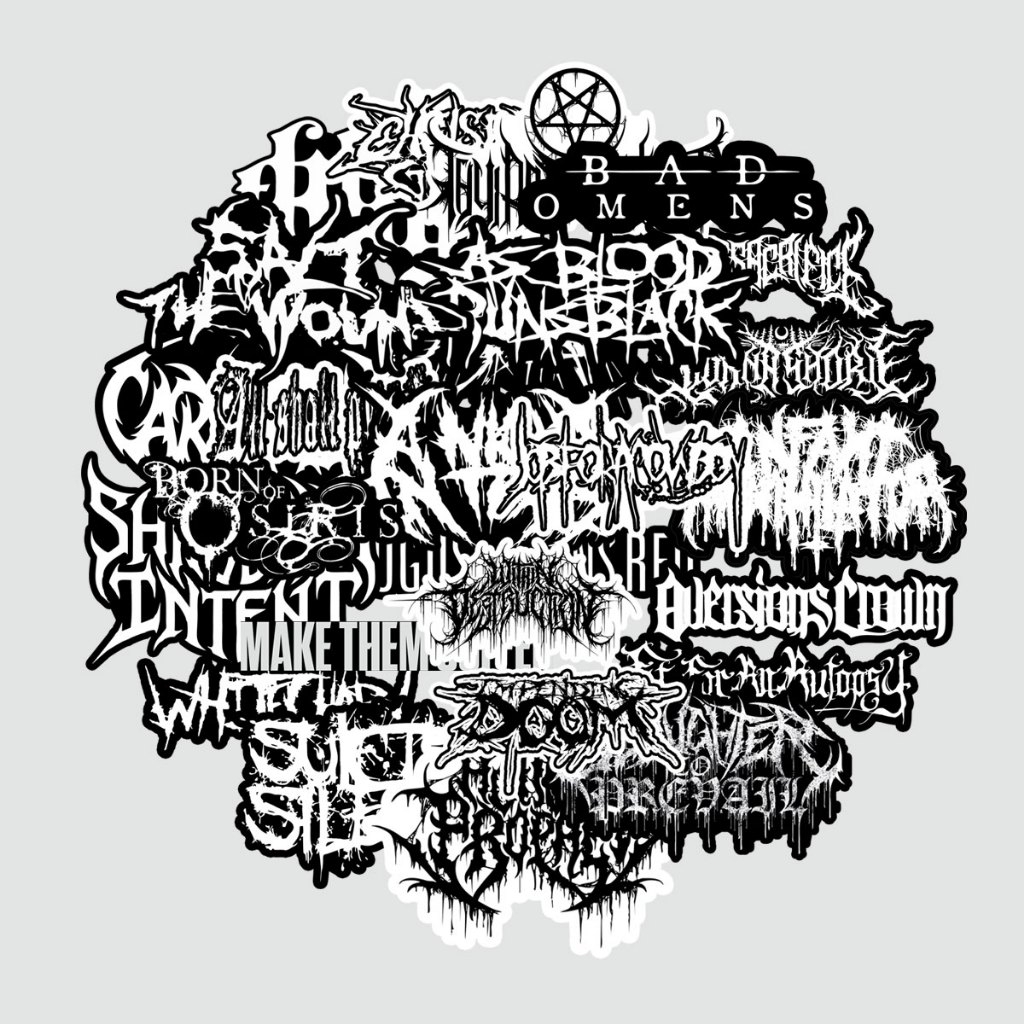 Sticker PACK DEATHCORE SERIES - LORNA SHORE/WHITECHAPEL/THY ART IS ...