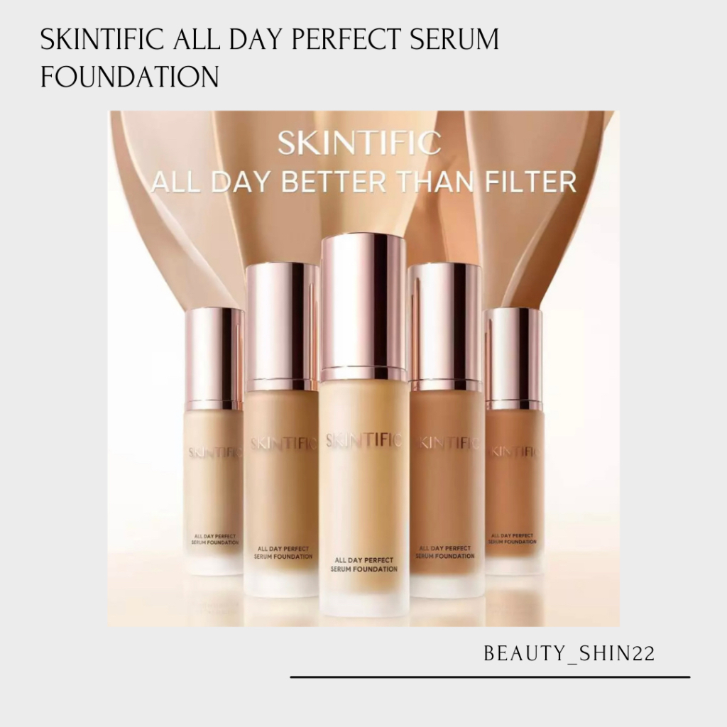 Skintific All Day Perfect Serum Foundation Long Lasting 24 Hours Full ...