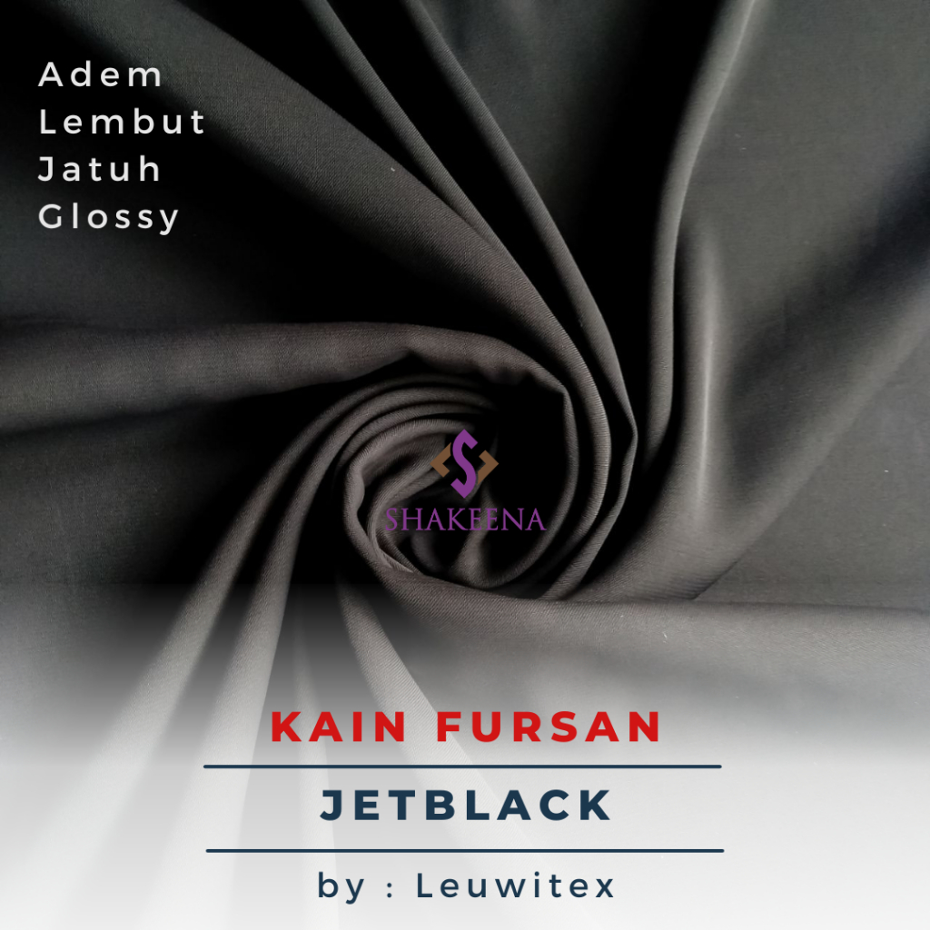 Original jetblack Fursan fabric / premium Fursan fabric by the meter ...