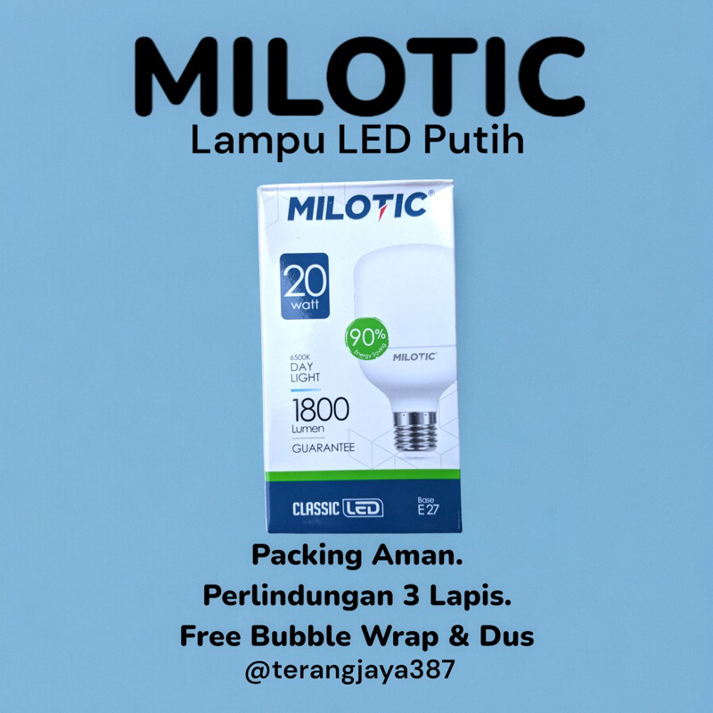 MILOTIC MODERN LED LAMP 20W WHITE CAPSULE 1 YEAR WARRANTY | Shopee Malaysia