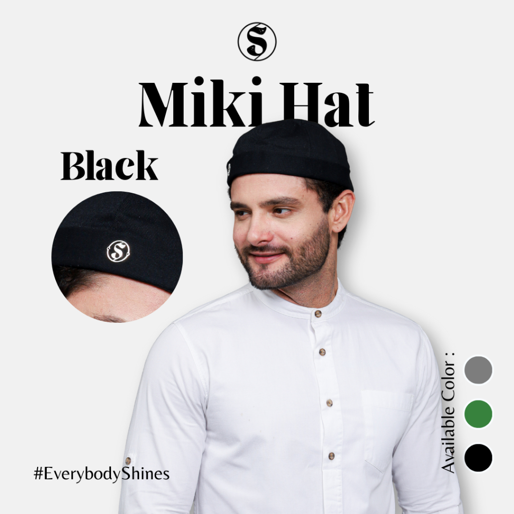 HITAM Miki Hat Adult Hat by Shasi Premium Black/Adult | Shopee Malaysia