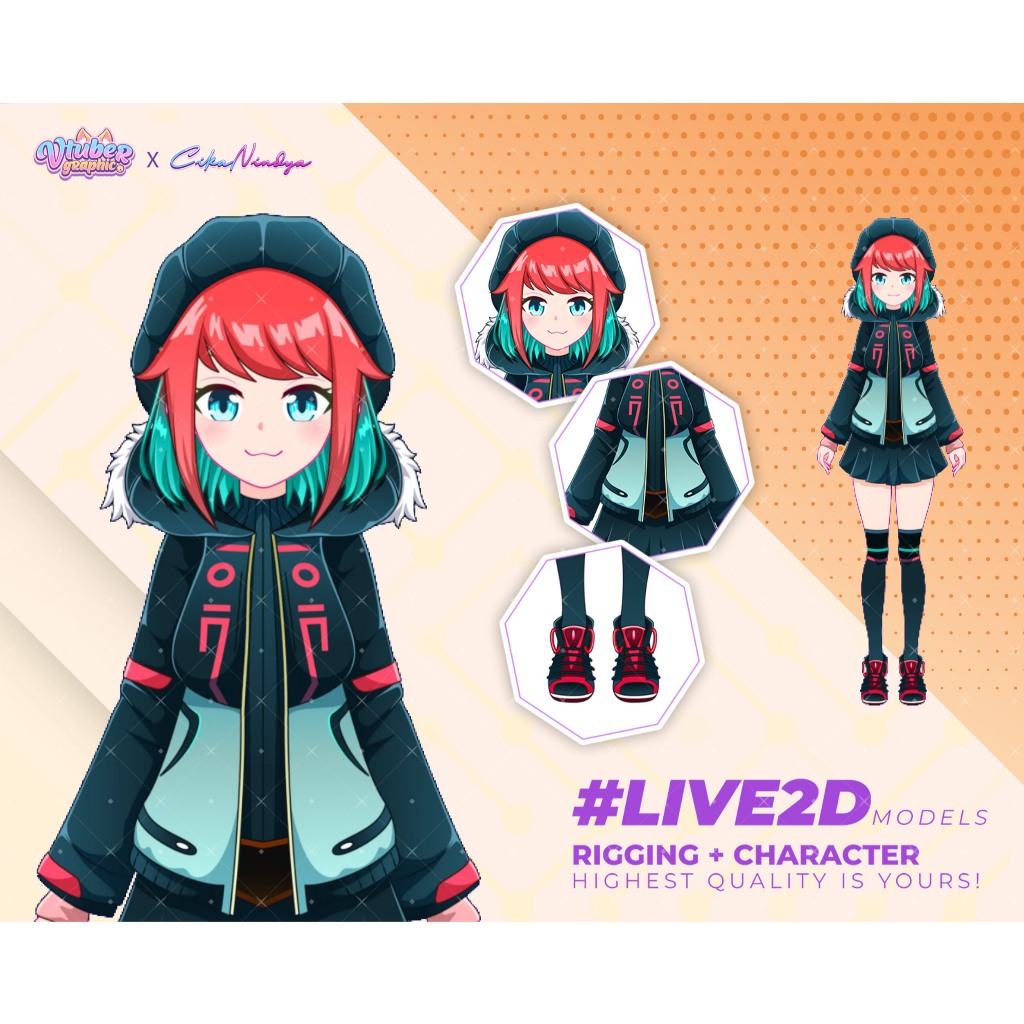 Optimize Your Live Streaming with Vtuber Live2D Modern Models, Vtuber Commission, Live2D ...