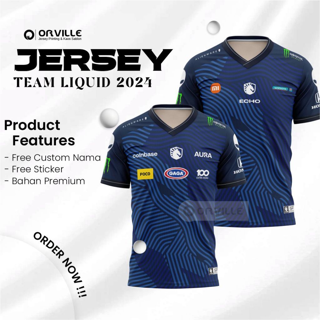 Jersey TEAM LIQUID AURA ECHO 2024 MLBB ID/PH MPL S13 FREE NICKNAME ...