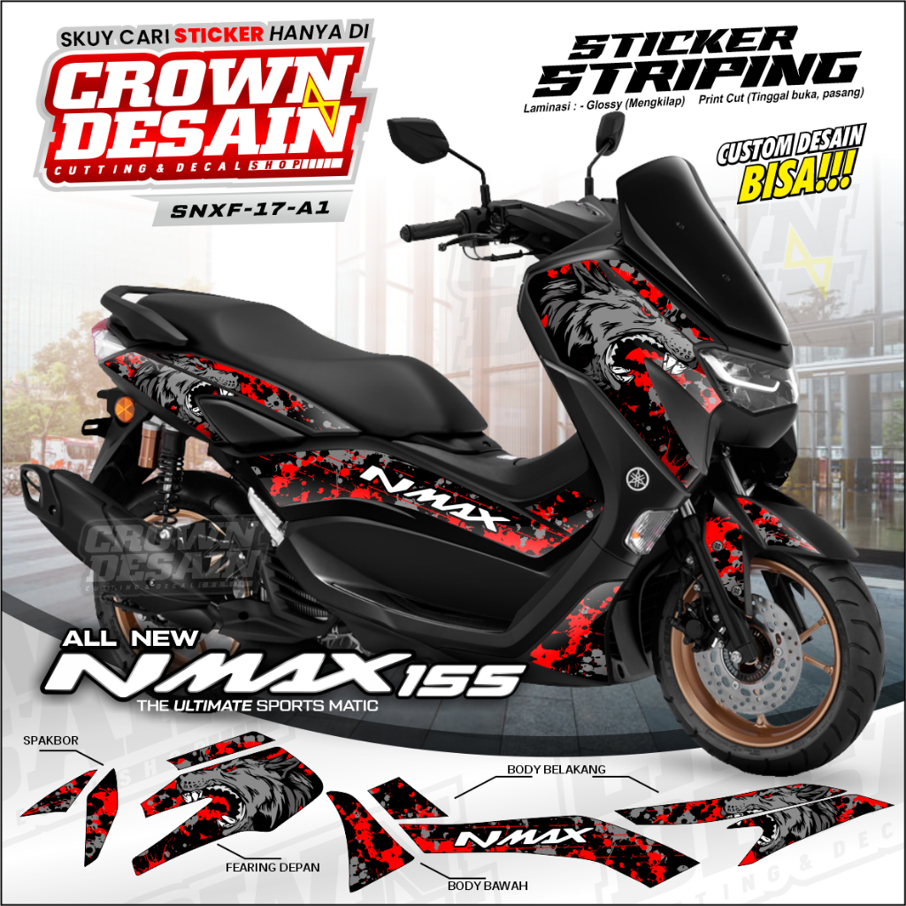 Newest NMAX 155 Striping Decal Sticker Character Design Can Be Custom ...