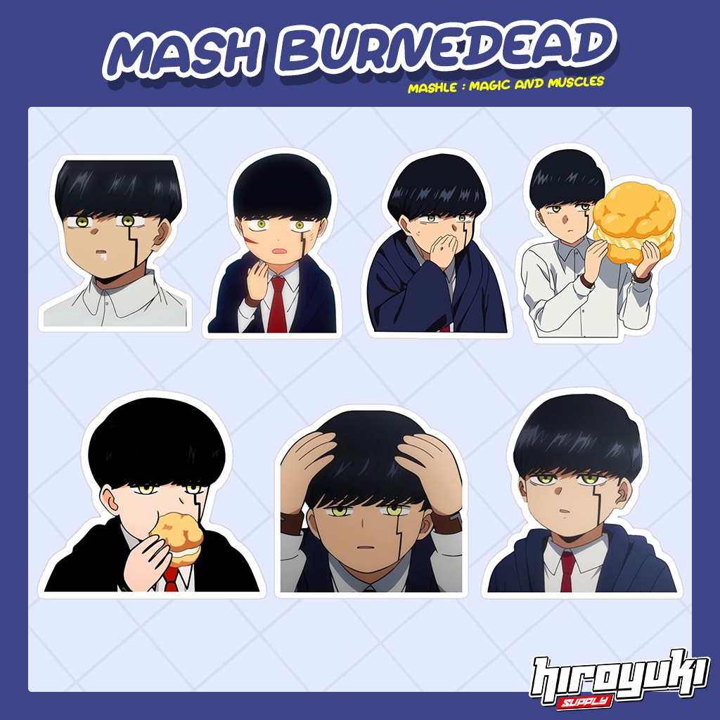 Mash Burnedead Mashle Anime Sticker: Magic And Muscles | Shopee Malaysia