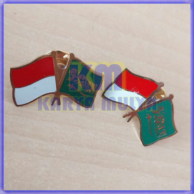 Indonesia and Saudi Arabia Bross Pin Flag Friendship Flag Pin of ...