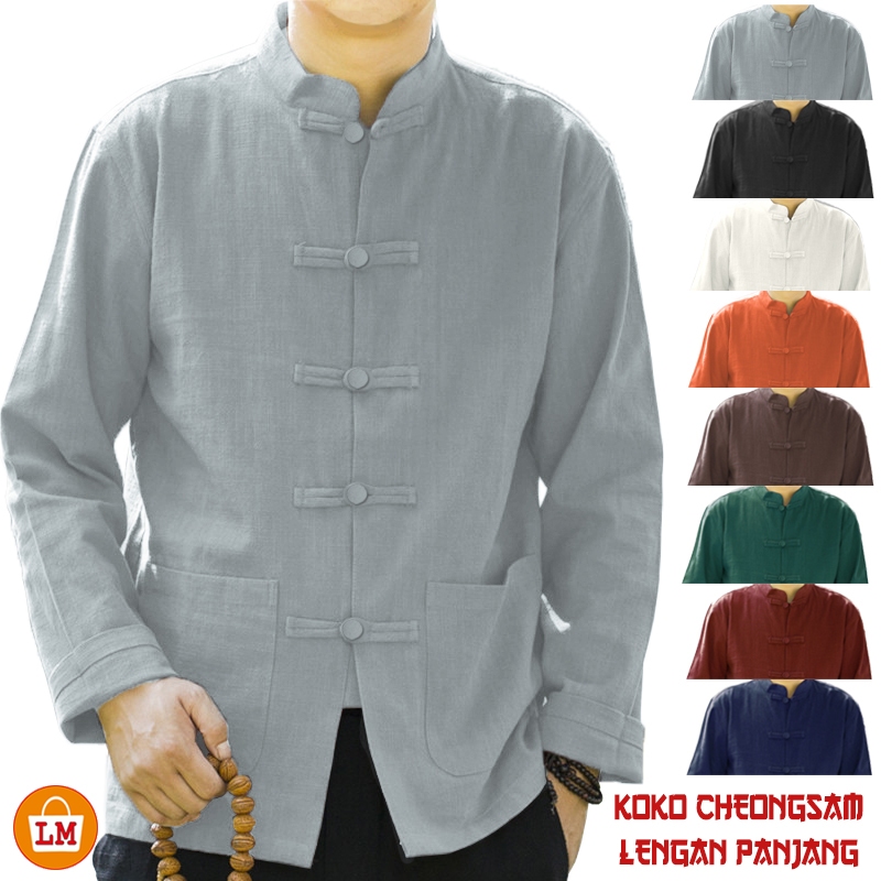 KATUN Lm 17152 Muslim Men's Koko Shirt CHEONGSAM Cotton Long Brocade Ip ...