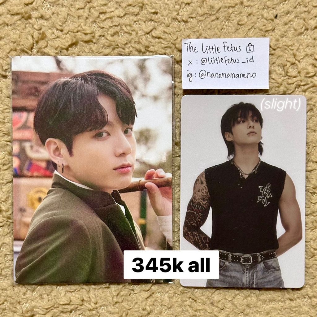 Photocard BTS Official Jungkook GOLDEN Target Tattoo Exclusive JK Tato ...