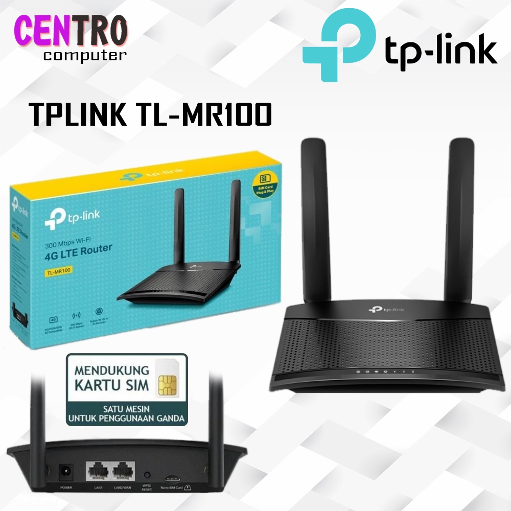 Tp-link MR100 300 Mbps Wireless N 4G LTE Router TP LINK MR 100 | Shopee ...