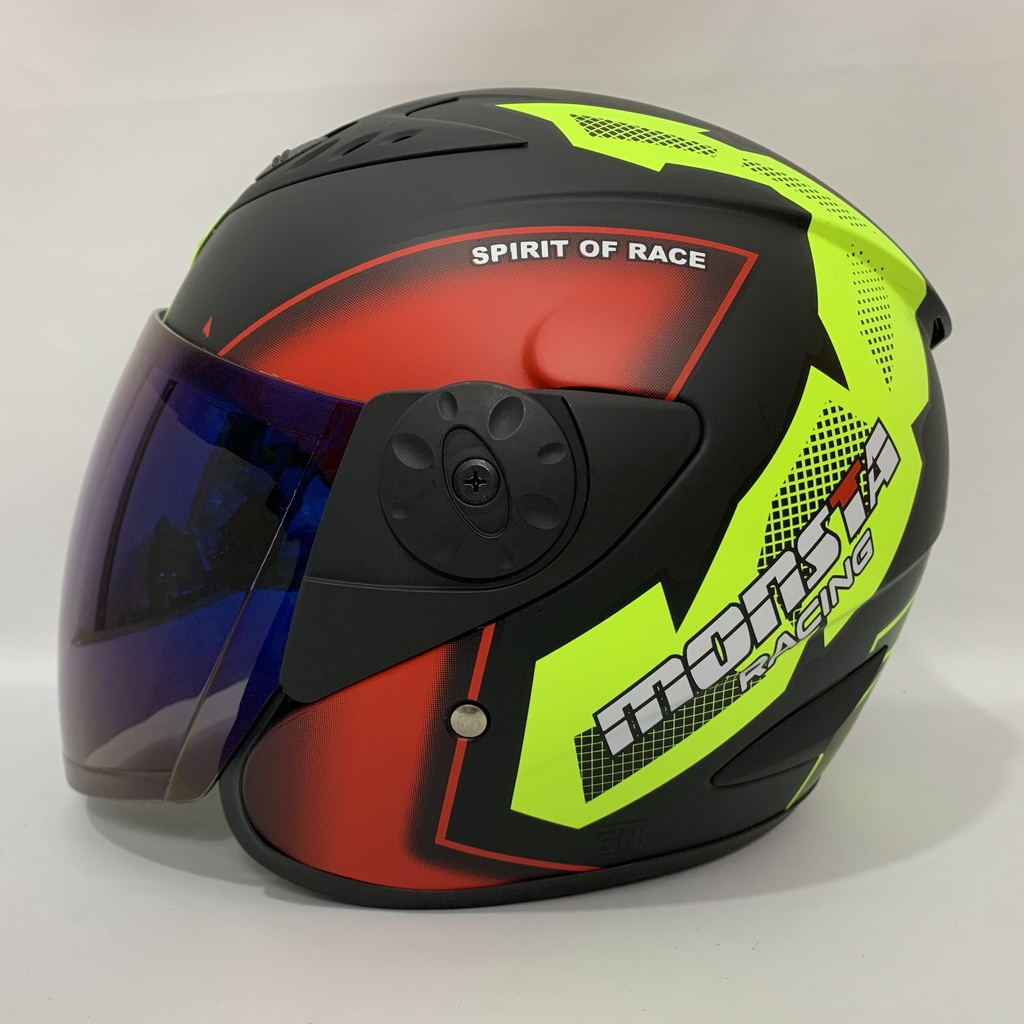Helmet Vision Monsta X13 MeKuning Doff - Glass Iridium Silver Rainbow ...