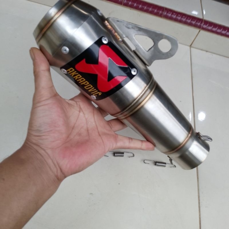 Akra Open Exhaust Bottle / Canister inlet 51 mm Exhaust motorcycle ...