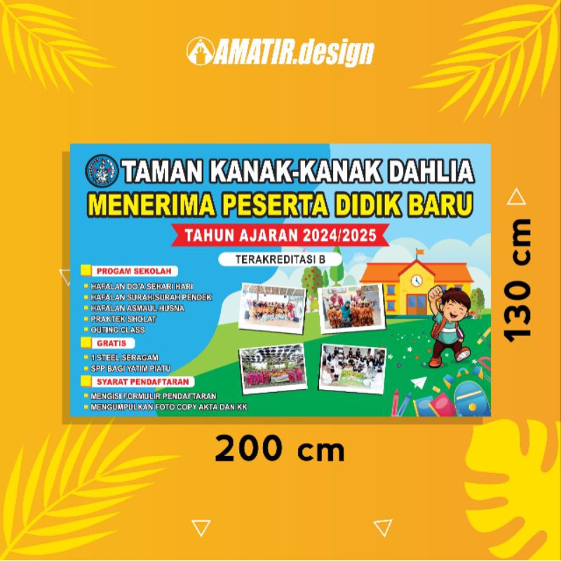 Kindergarten / PAUD PPDB BANNER (130x200 cm) | Shopee Malaysia