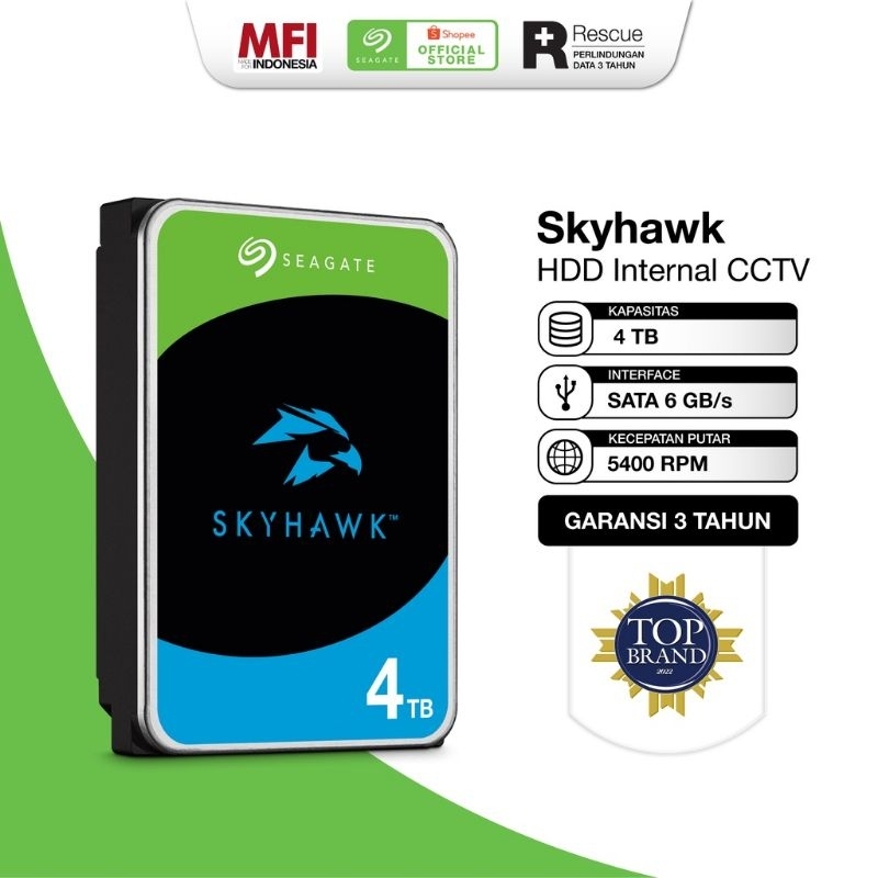 Seagate skyhawk Hardisk 4TB Original MFI 3.5"inc, HDD 4TB/HDD CCTV ...