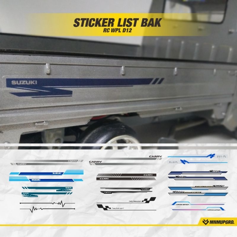Rc Sticker list with WPL D12 scale 1/10 | Shopee Malaysia