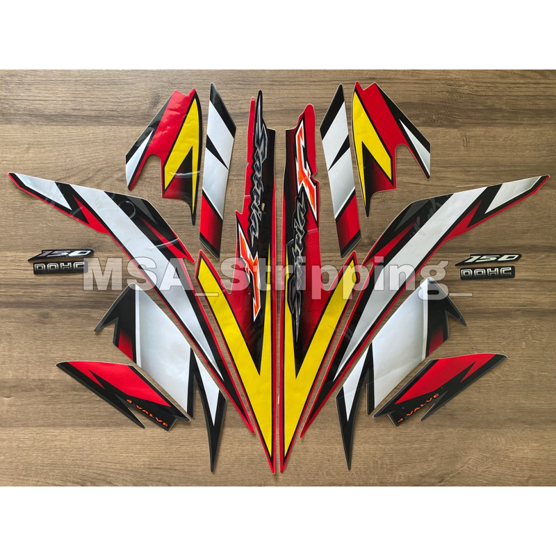 MERAH Stripping strip stickers stickers lis polet Suzuki satria f 150 ...