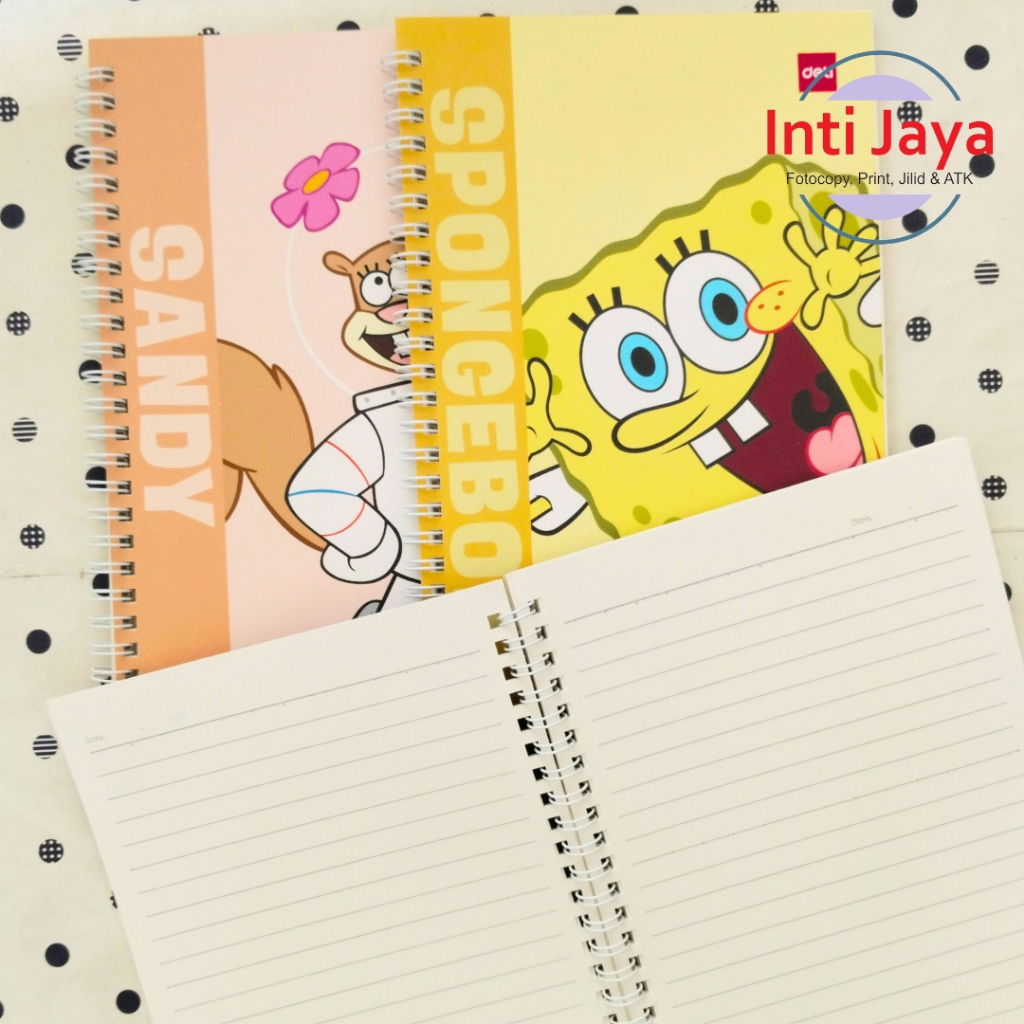 Notebook Spongebob A5 Deli Spiral Ring Book | Shopee Malaysia