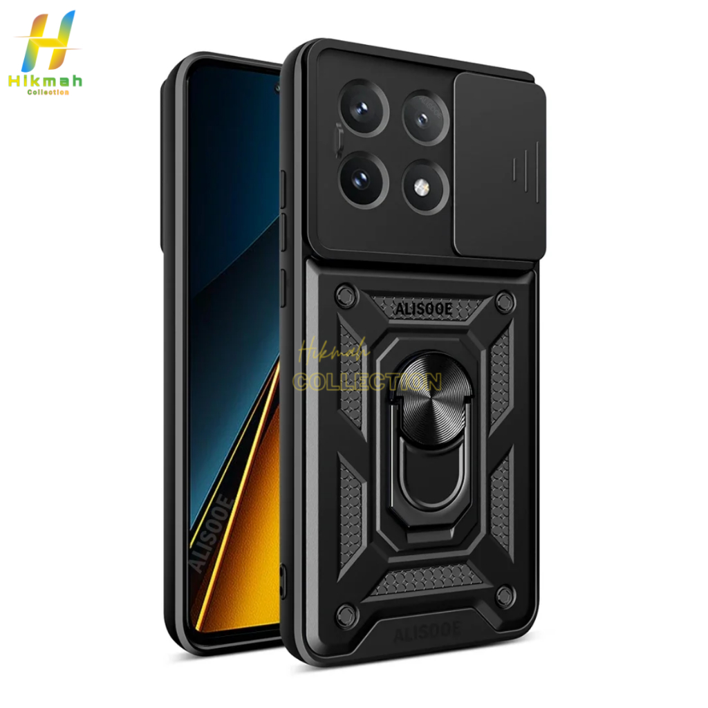 Xiaomi Poco X6 X6 Pro 5G Case Slide Camera Military Ring Magnetic ...