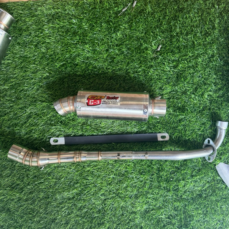 SUPRA Exhaust cld c3 Round 20 for all motor Duck Neck Neutral Side Jupiter.Smash.Supra.Vega Etc ...
