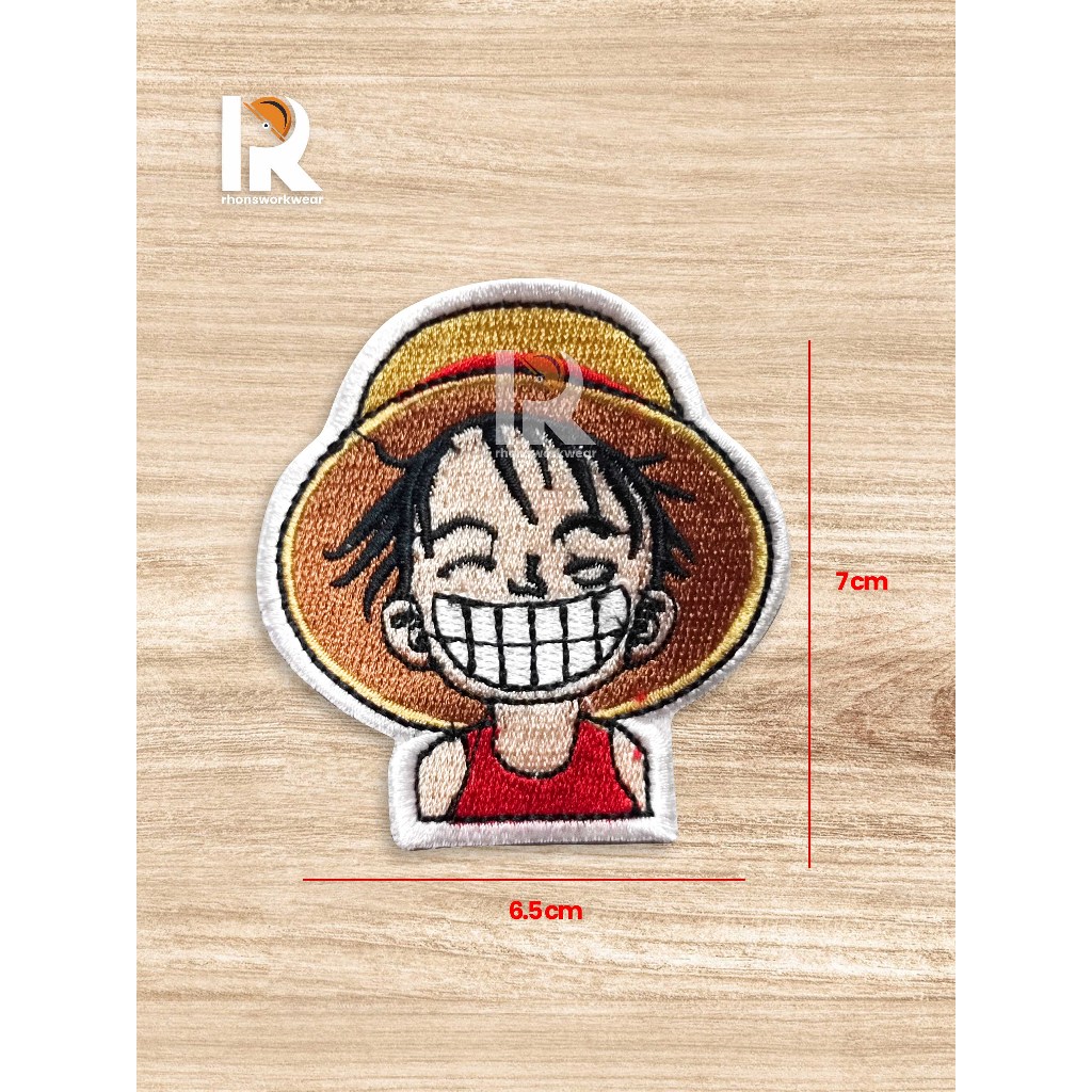 Luffy ONE PIECE LOGO BORDER, Embroidery Emblem/patch - Rhons Vendor ...