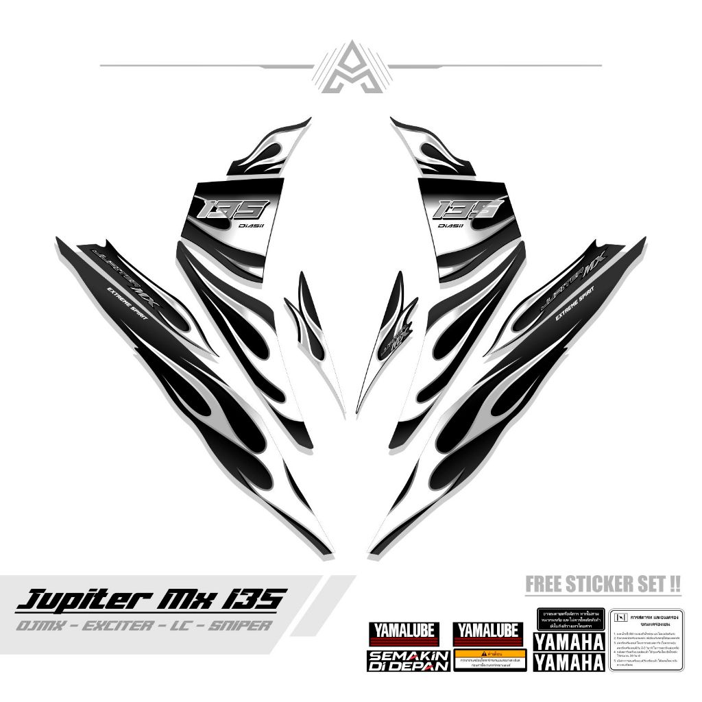 Striping JUPITER MX OLD 135 / MTF 28 / STICKER JUPITER LAMA OJMX ...