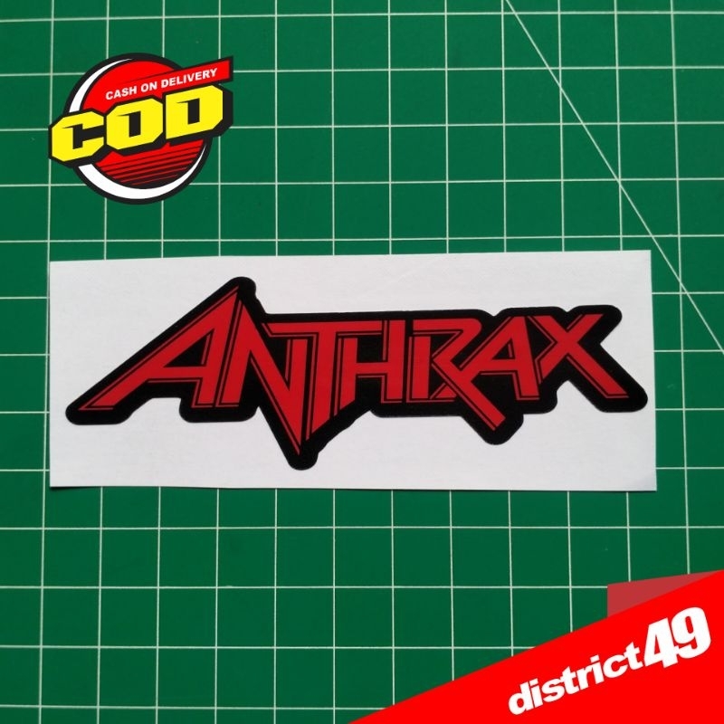 Anthrax Stickers - Waterproof Laminate Print Stickers For Motorcycles ...