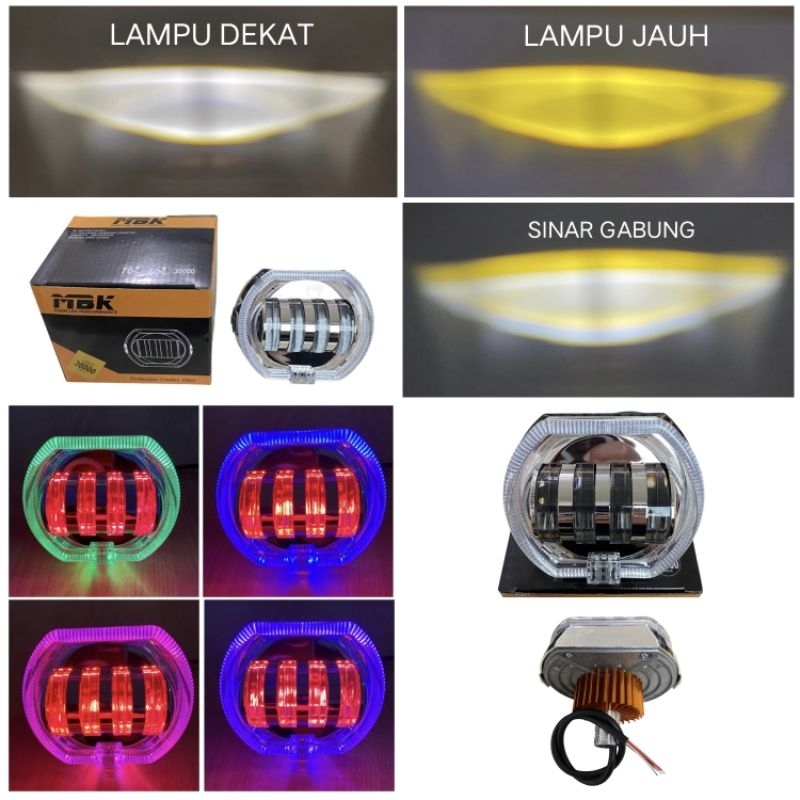 MATA Projie 8D Daymaker Biled 4-Eyes RGB Devil & RGB Angel Eyes Shooting Light | Shopee Malaysia