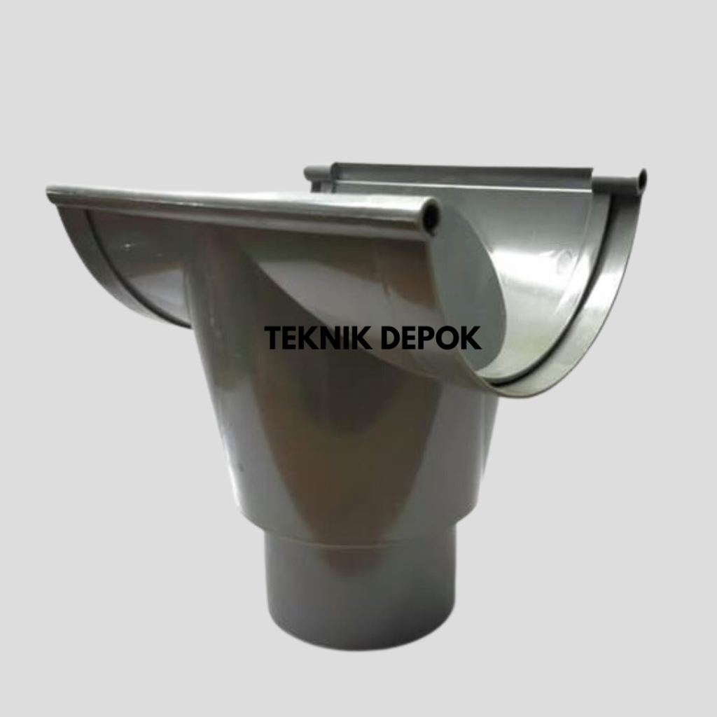 Gutter Funnel 1/2 Circle 8 inch PVC Plastic Semi-Round Drain | Shopee ...