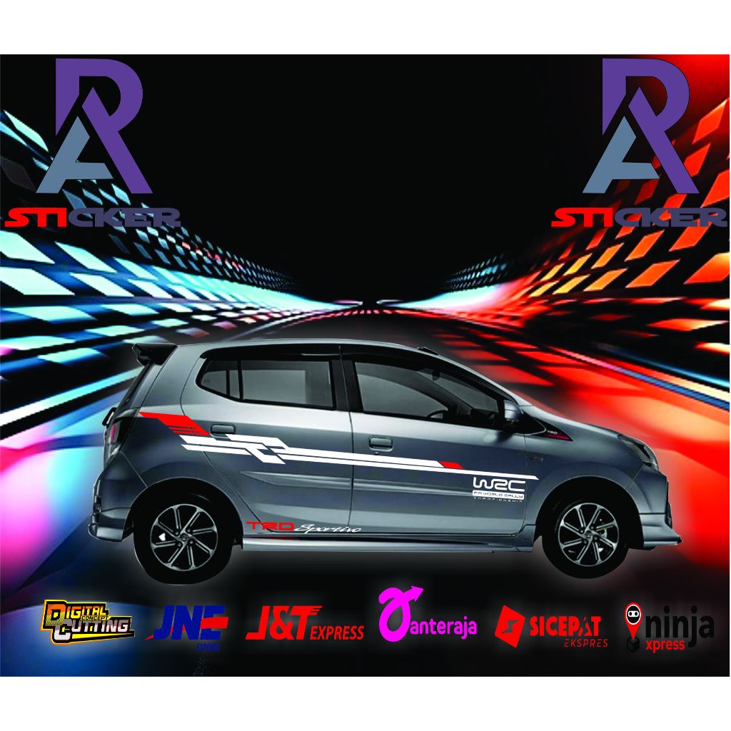 Agya CAR CUTTING STICKER WRC TRD SPOTIVO UNIVERSAL SIDE BODY LIST FOR ...