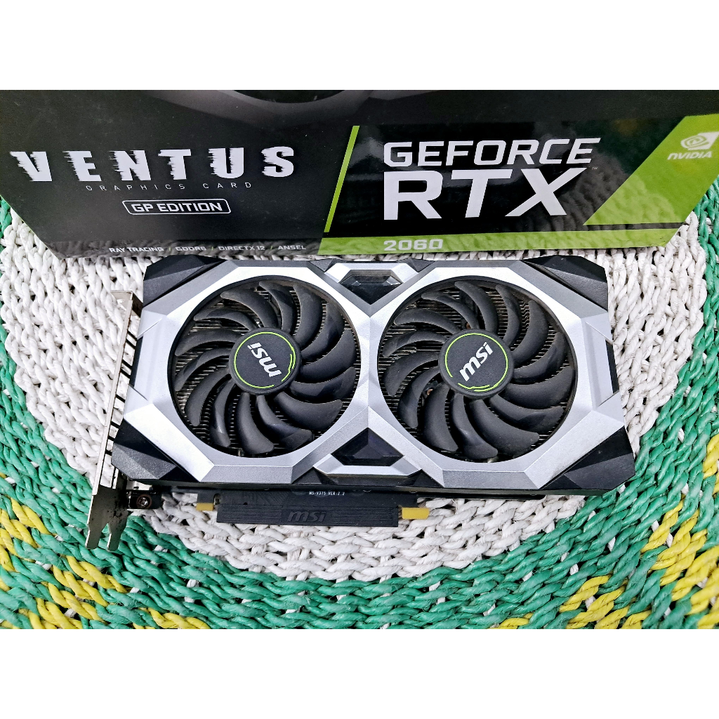 Vga MSI RTX 2060 Ventus 6GB DDR6 GP Edition Gaming Render Warranty Box ...