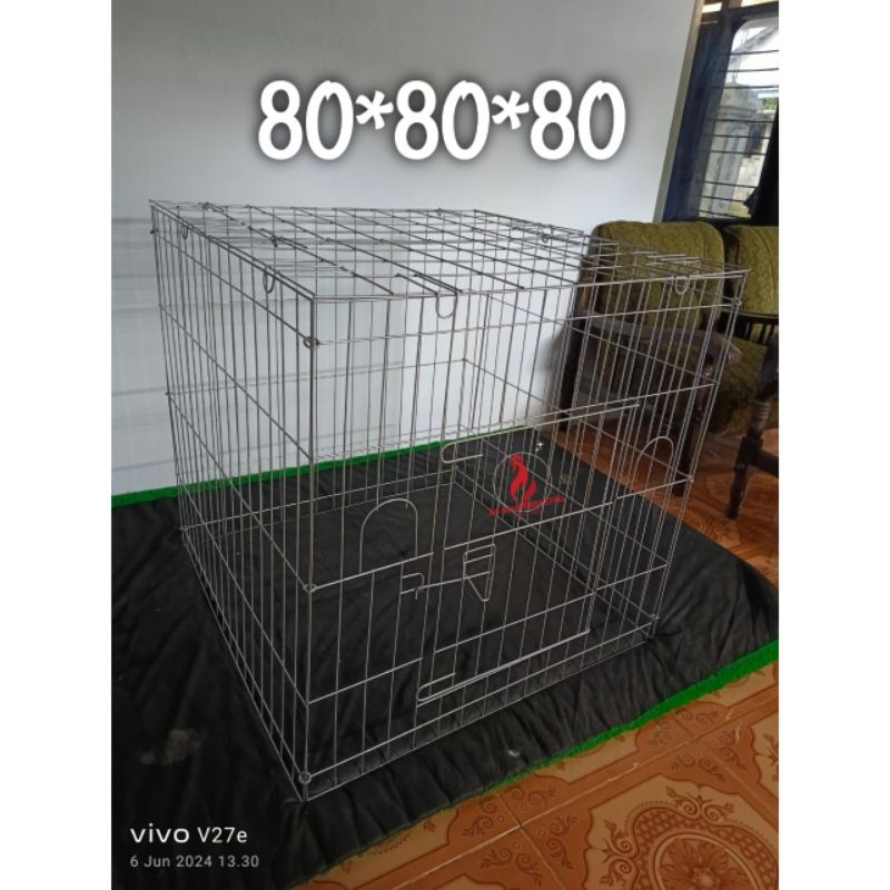 GALVANISE FOLDING CHICKEN DRYING CAGE 80*80*80 | Shopee Malaysia