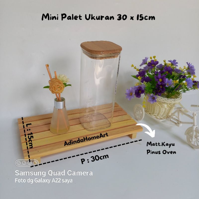 KAYU Mini Pallet Size 30x15cm || Pine Wood Anti-Heat Pot Placemats ...