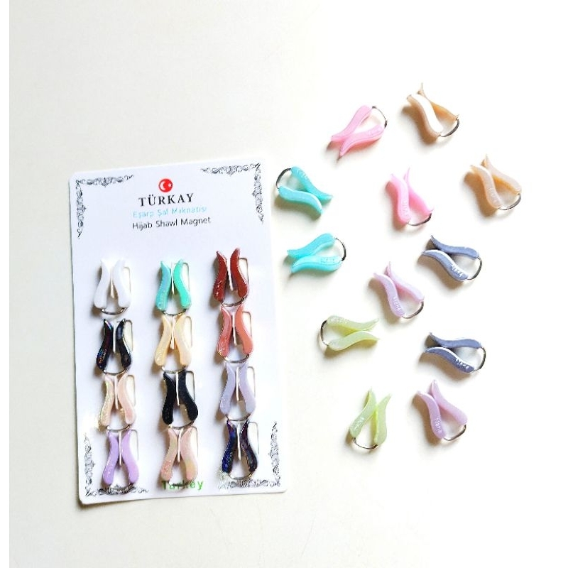 12pcs Turkish Hijab Clips/Tulip style Hijab Clips/Hijab Clips/Veil ...