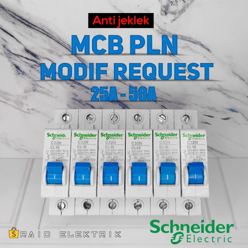 MCB PLN Modified 1 Phase Anti-jeklek can request 25A - 50A | Shopee ...