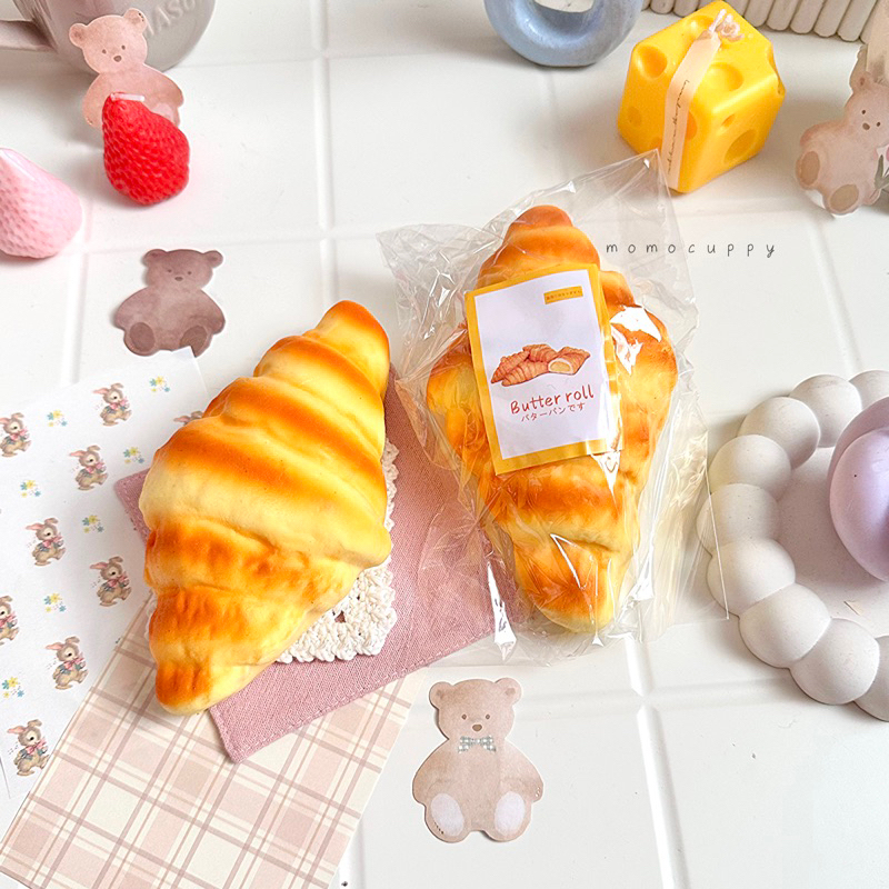 Butter roll croissant squishy SUPER SLOW & SOFT | Shopee Malaysia