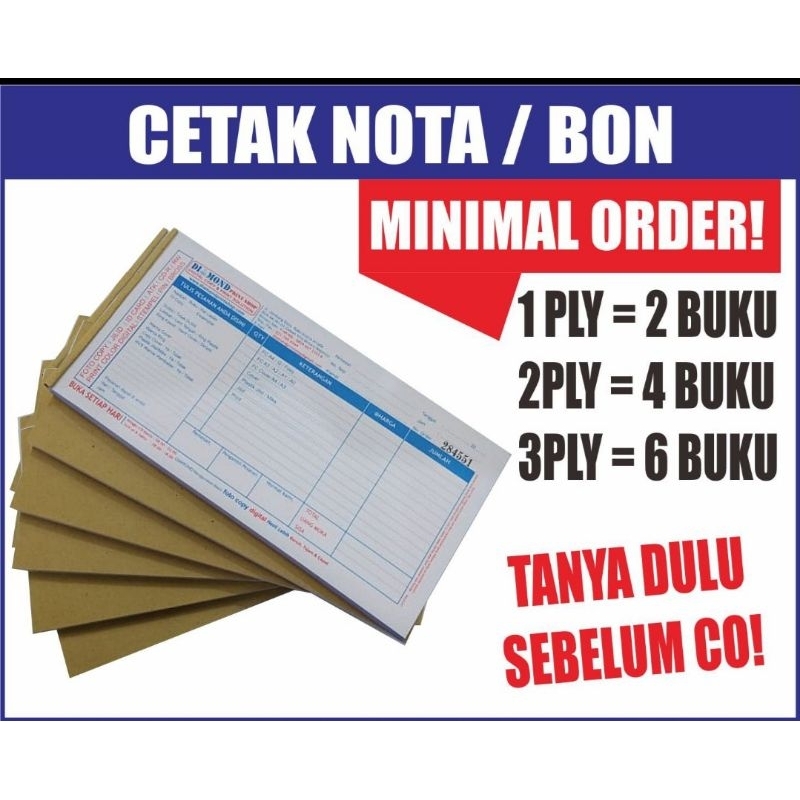 Print Invoice 1/4 Folios/Notes/Receipts Of 100 Sheets - FREE Design ...