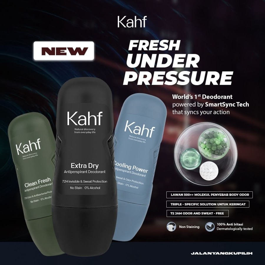 Kahf Antiperspirant Deodorant Roll On 45ml - Men's Deodorant khaf kaf ...