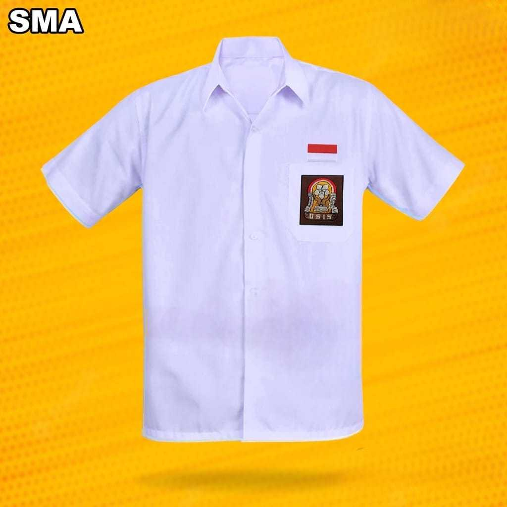 PUTIH White SCHOOL UNIFORM EMBROIDERED BED TK/SD/SMP/SMA/COLLEGE/WORK ...