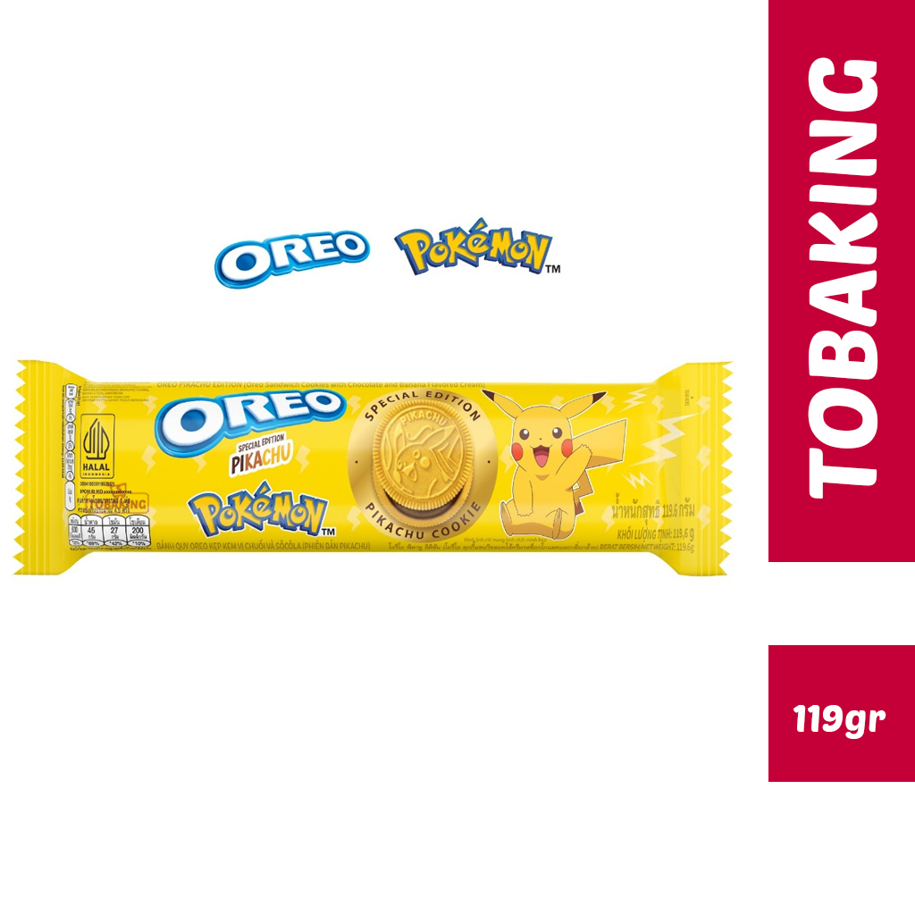 Oreo Pokemon Special Edition Pikachu Chocolate Banana Biscuits 119gr ...