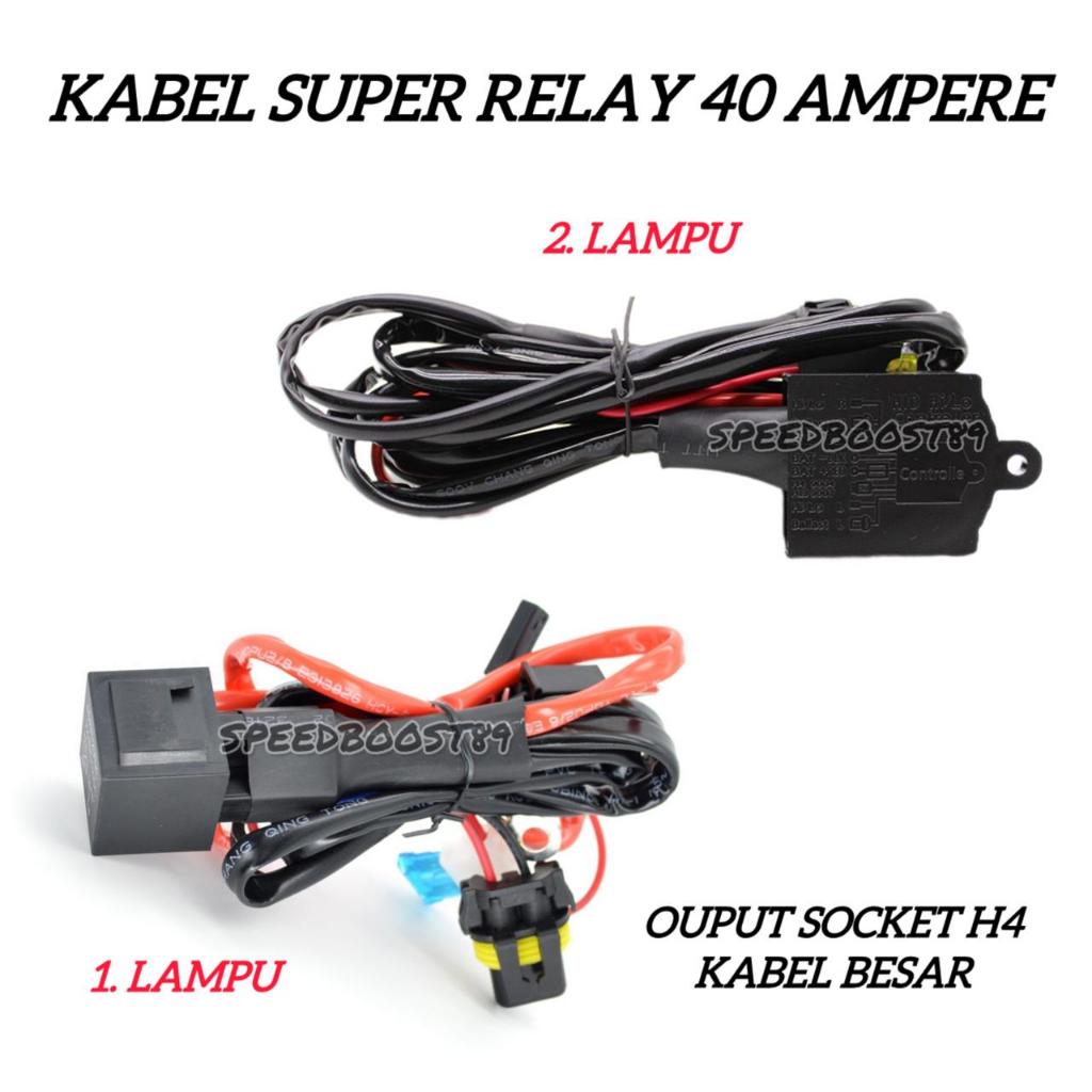 PREMIUM - Projector Light Relay Super Cable & HID Socket H4 Car Motor ...