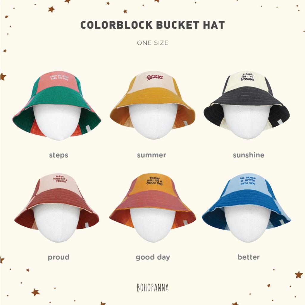 Giggles - Colorblock Bucket Hat | Dannis (Children's Hat) | Shopee Malaysia