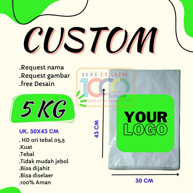 Custom request design 5 kg packaging (contains 500 sheets) | Shopee ...