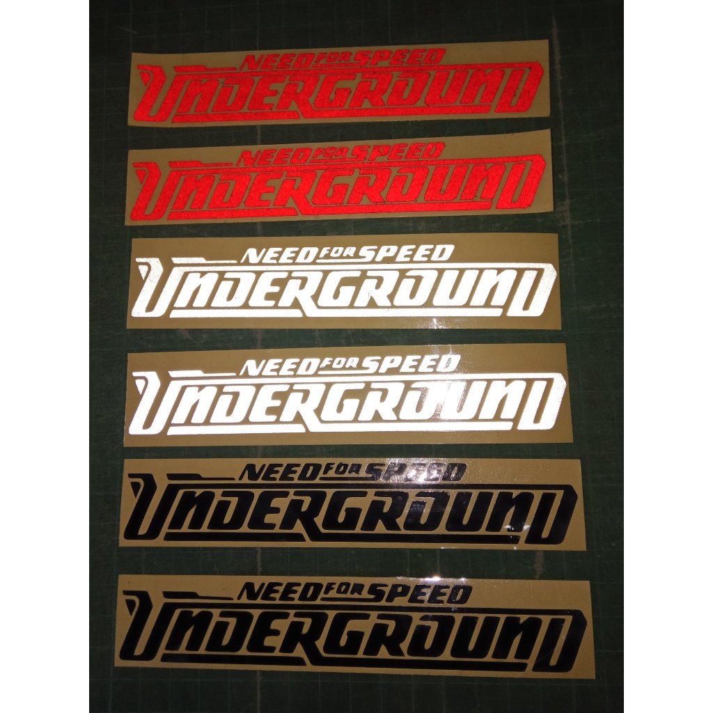Sticker NEED FOR SPEED UNDERGROUND REFLECTIVE | Shopee Malaysia