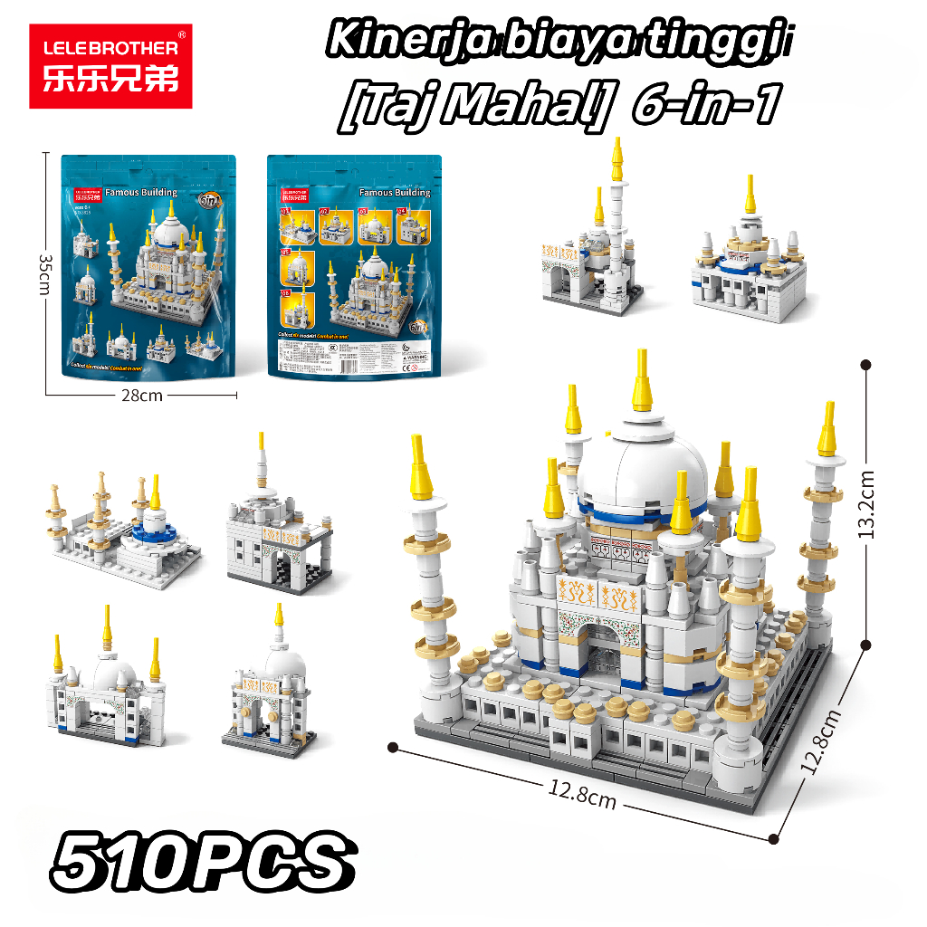 Yigao brick Nano Block Building Taj Mahal India Model Taj Mahal Bricks ...