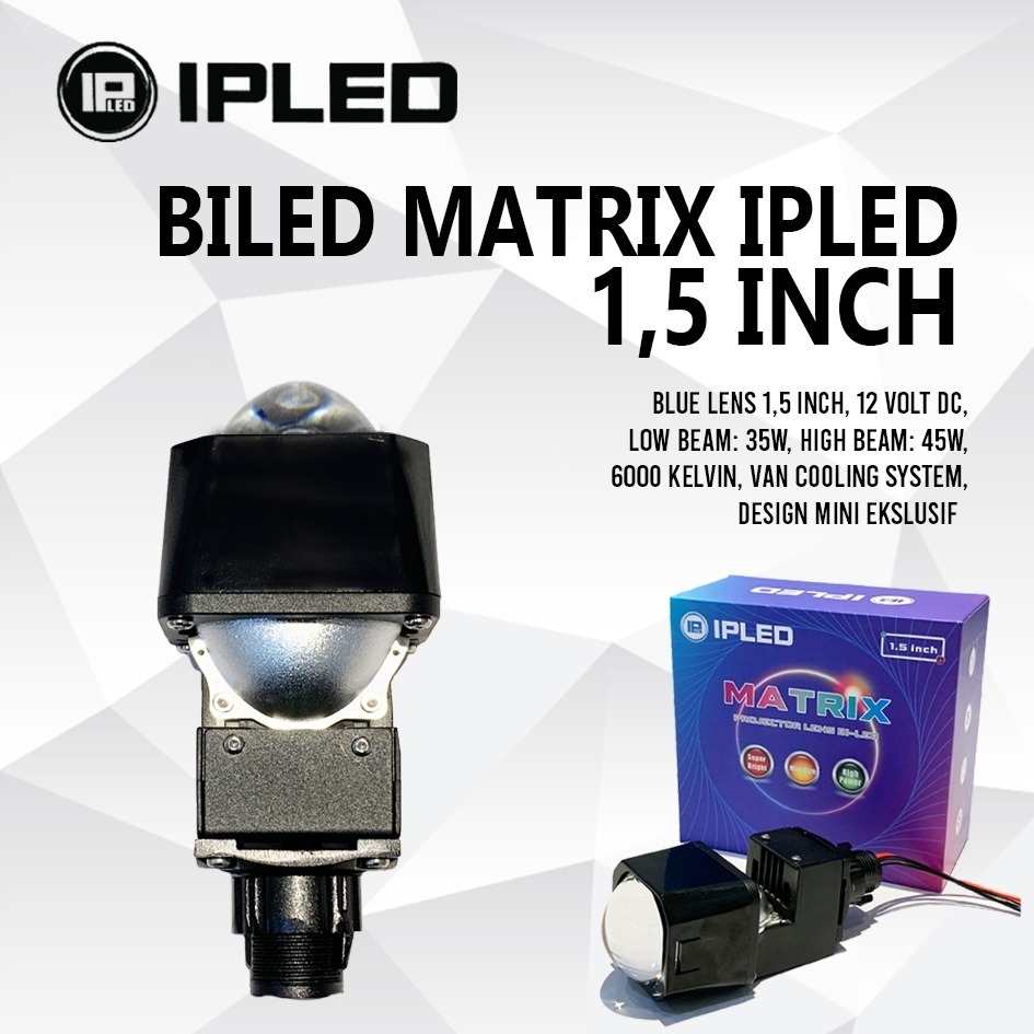 Bilens led Projector Lens Biled Matrix IPLED 1.5 inch Bi-led Flat ...