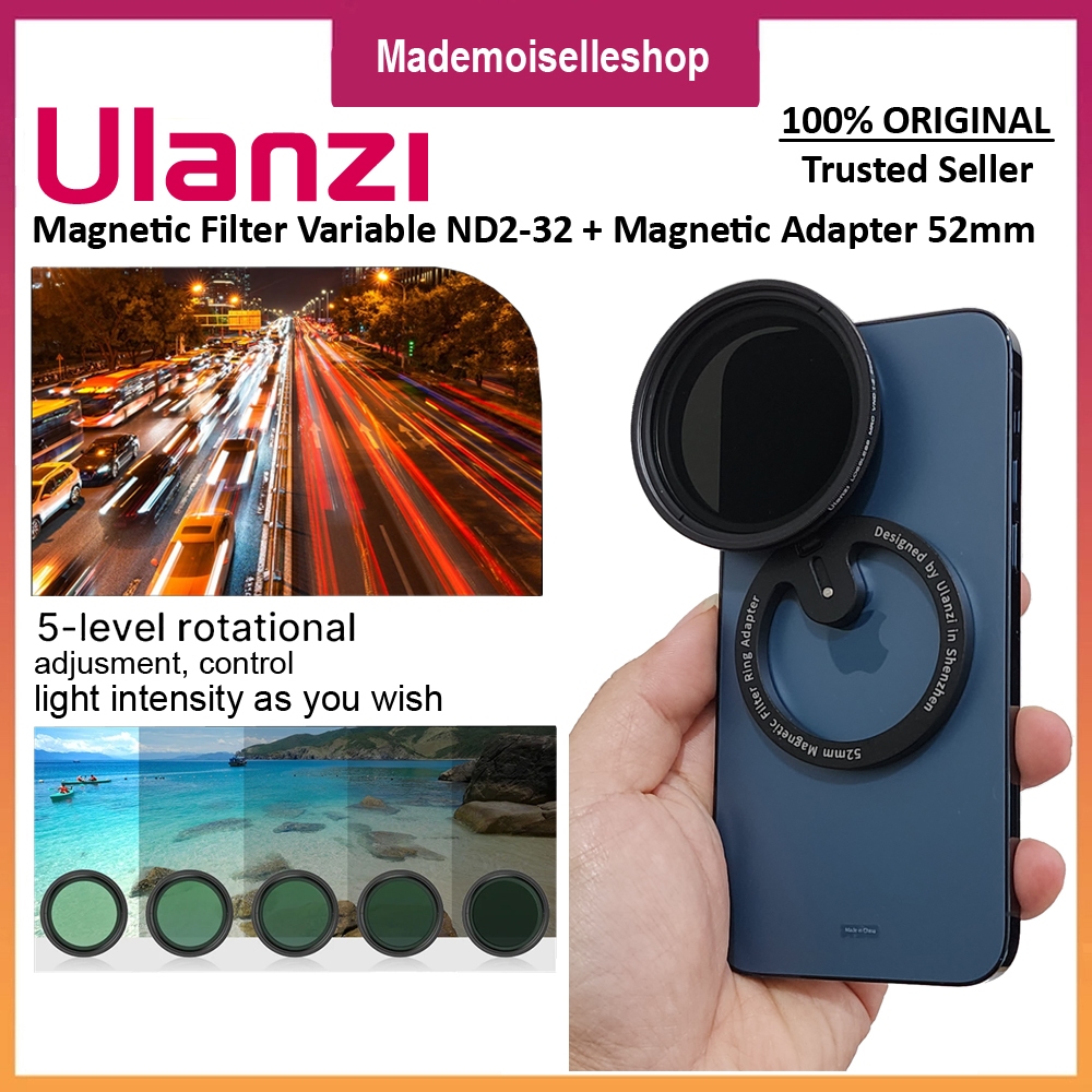 Ulanzi Magnetic filter Smartphone Adapter + Magnetic Variable Filter ND ...